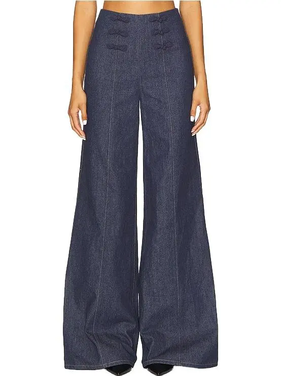 SAU LEE Brooklyn Denim Pant - Dark Denim