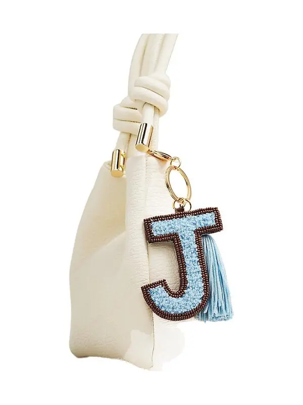 Anthropologie Varsity Monogram Bag Charm - J