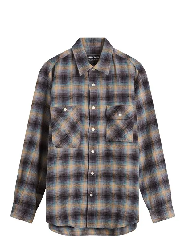 FRIZMWORKS Flannel Check Work Shirt - Midnight Blue