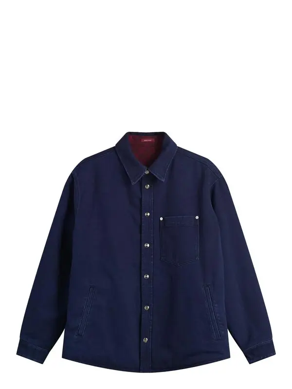 Gucci Denim Check Reversible Gg Flannel Overshirt - Blue