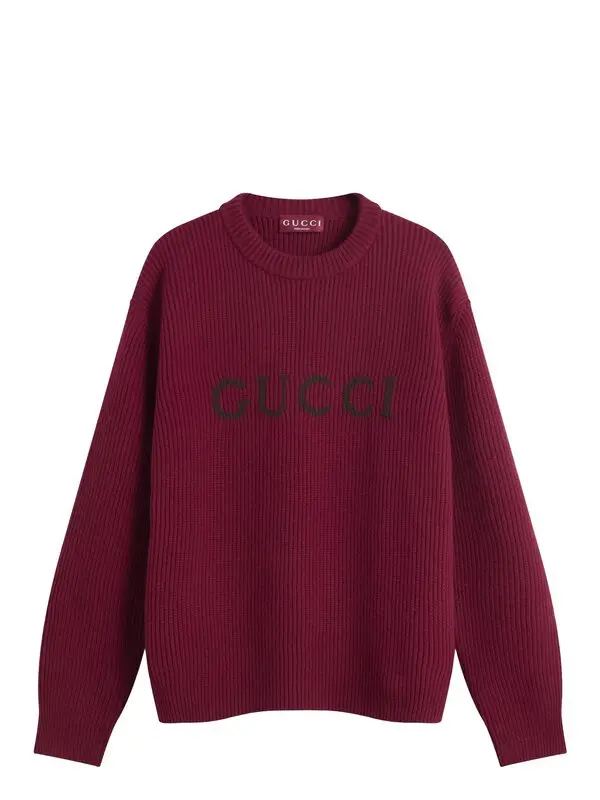 Gucci Logo Wool Jumper - Red