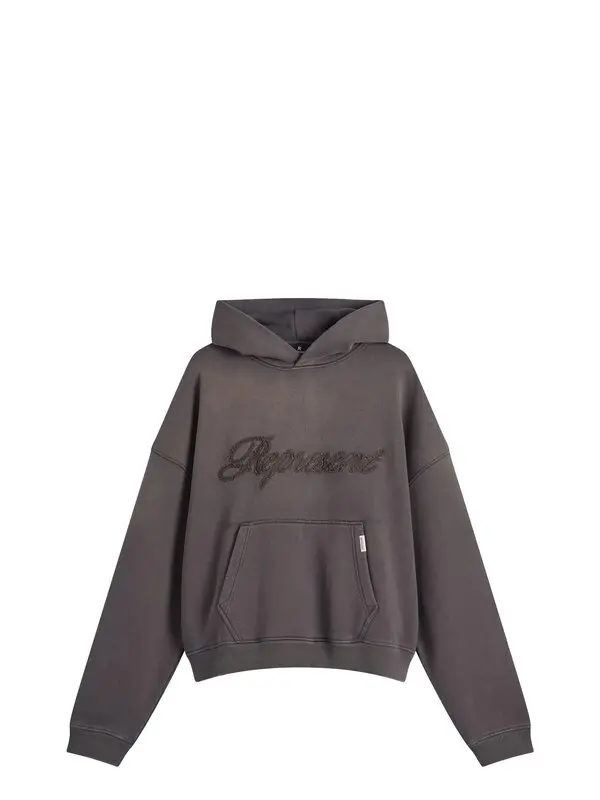 REPRESENT Rep Reverse Applique Hoodie - After Dark