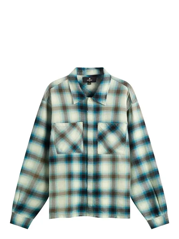 REPRESENT Sun Bleached Flannel Shirt - Cloud