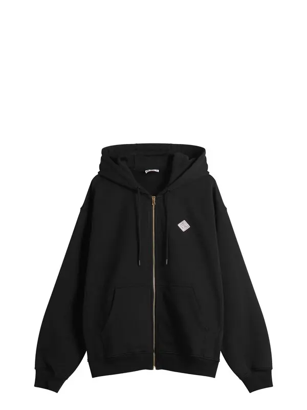 Casablanca Loopback Casa Chrome Full Zip Hoodie - Black