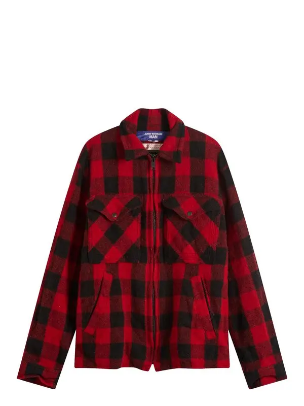 Junya Watanabe X Filson Check Zip Overshirt - Red