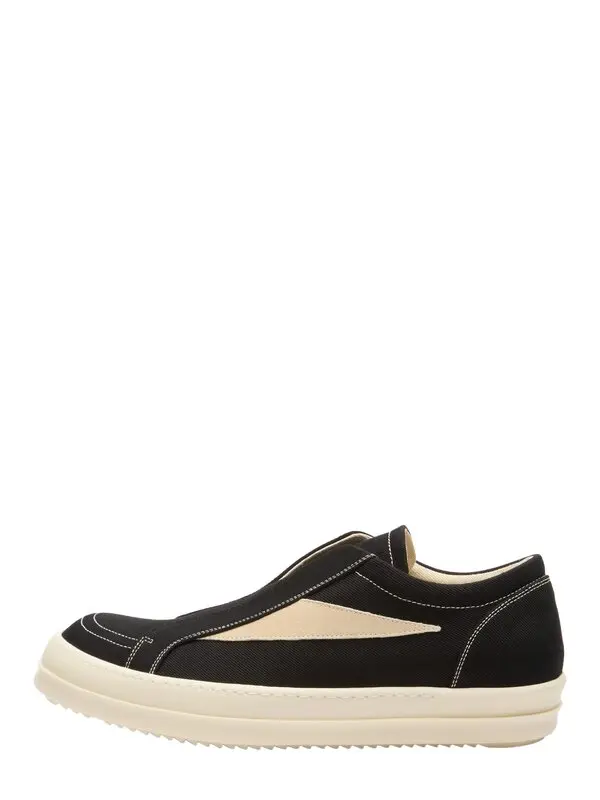 Rick Owens Slip-on Sneaker - Black/milk/milk