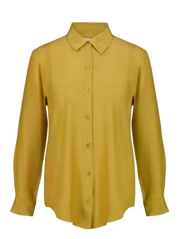 PAULA Long-sleeve Button-down Shirt - Green