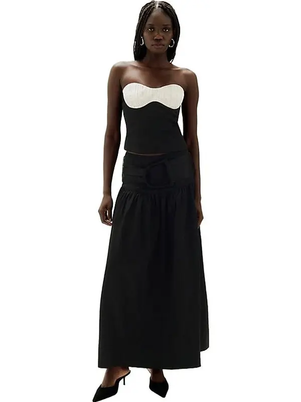 THIRD FORM Elysian Maxi Skirt Set - White/black