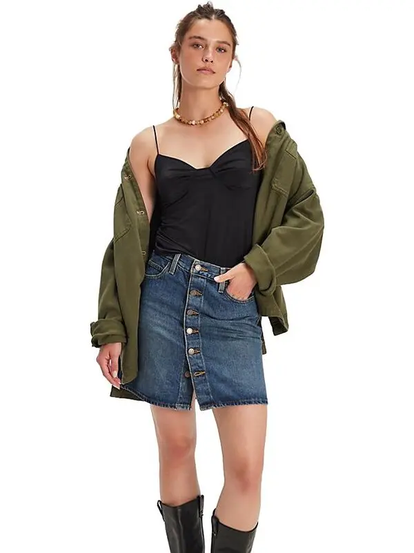 LEVI'S Button-front Denim Skirt - Eight Track