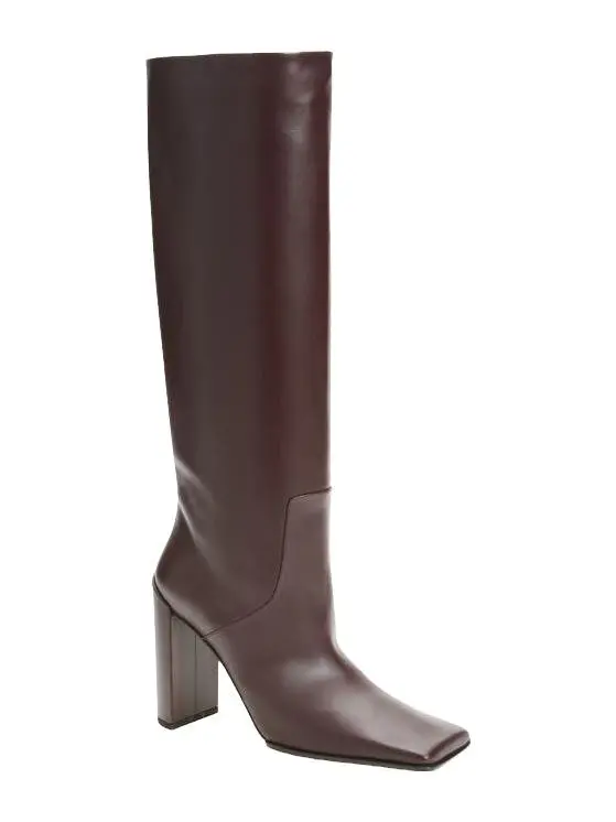 Alaïa Square-toe Tall Boot - Chocolat