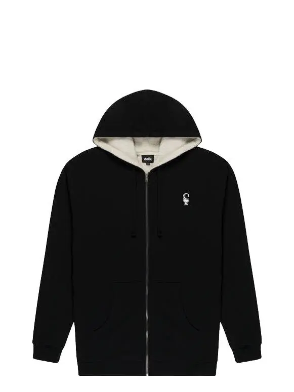 DALIX Astronaut Zip-up Hoodie - Black