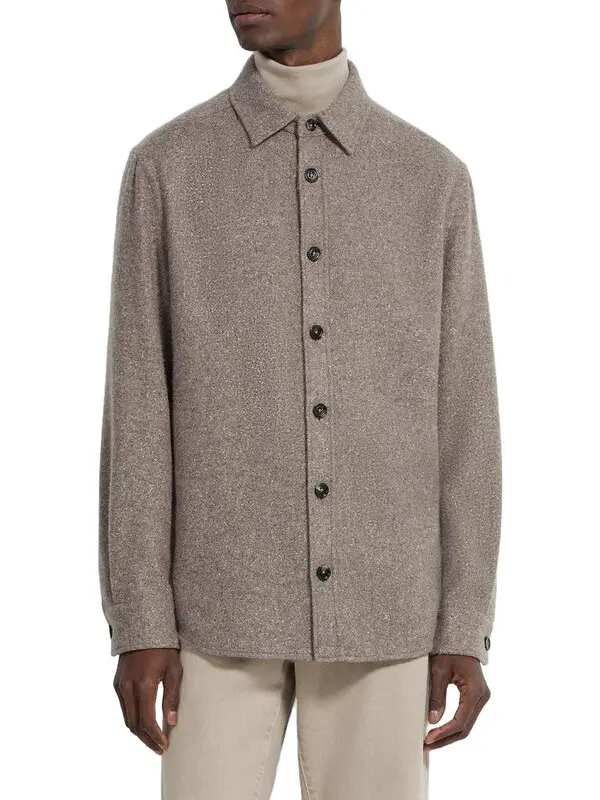 Zegna Cashmere & Silk Overshirt - Brown