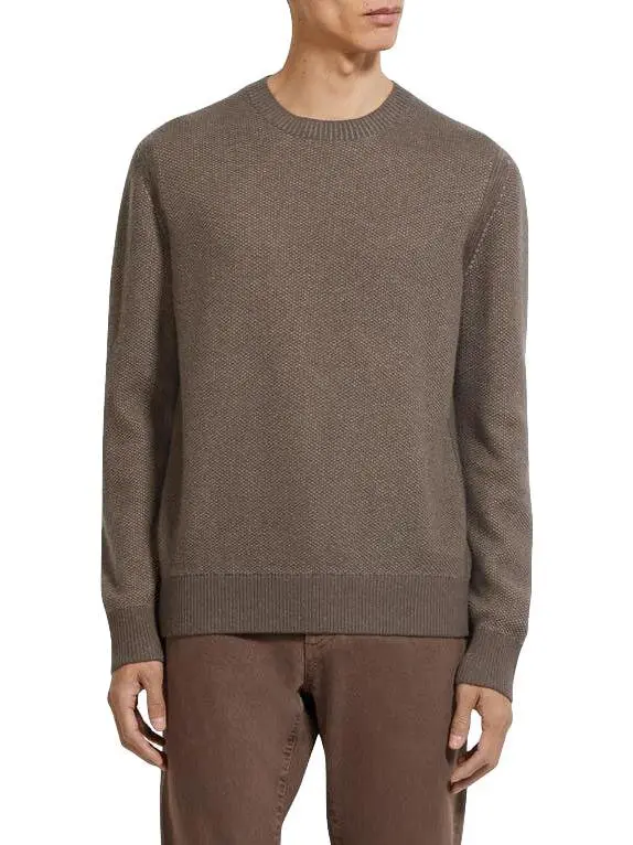 Zegna Oasi Seed Stitch Cashmere Sweater - Brown