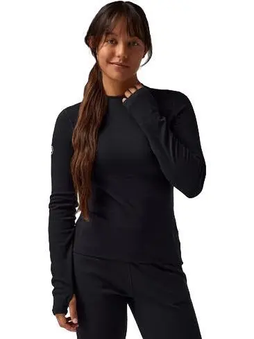 BACKCOUNTRY Cedars Rws Merino Midweight Baselayer Crew Top - Black