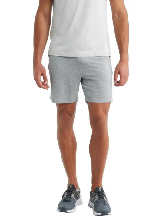 FREE FLY Lightweight Fleece Sweat Shorts - Heather Grey