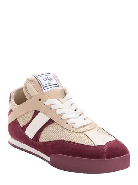 Chloé Kick Low Top Sneaker - Beige - Purple