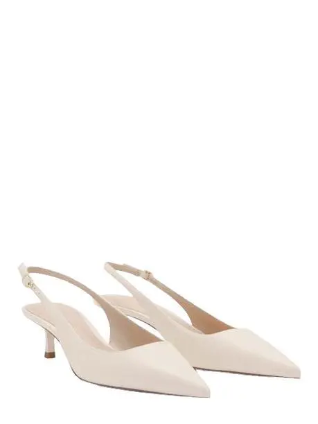 Mango Mona Slingback Pumps - Ecru