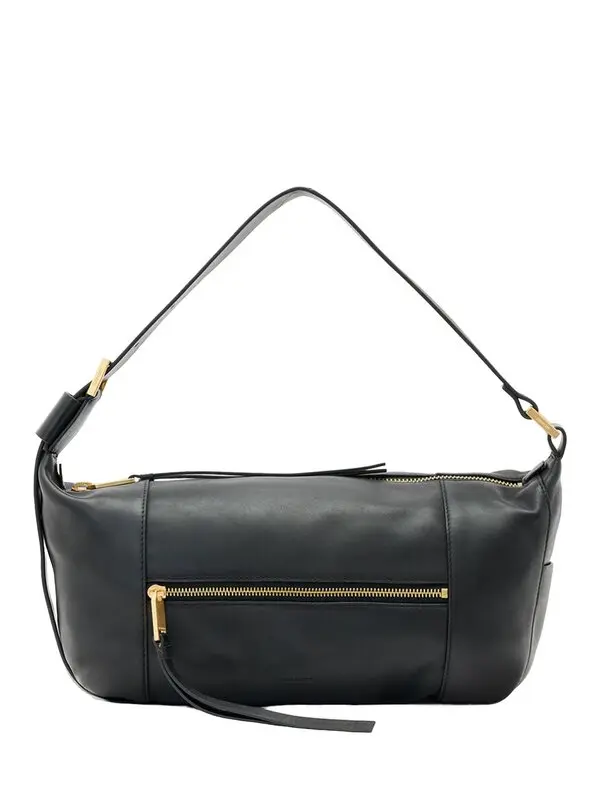 ALLSAINTS Vega Leather Baguette Shoulder Bag - Black