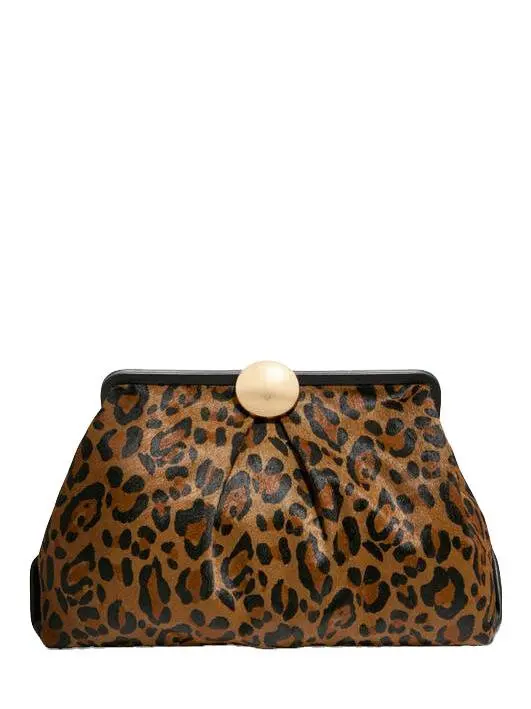AIMEE Extra Large Full Circle Frame Clutch - Wildcat Haircalf