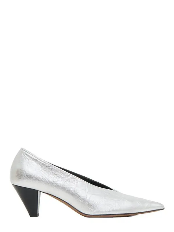 MANSUR GAVRIEL Kiki Heel - Crinkled Silver
