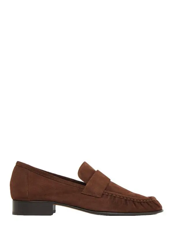MANSUR GAVRIEL Ruched Loafer - Espresso Suede