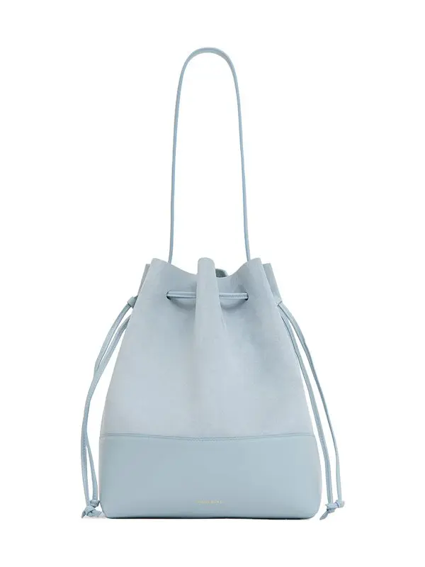 MANSUR GAVRIEL Drawstring Cabas - Baby Blue Suede/baby Blue