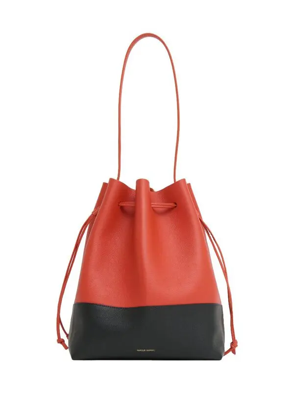 MANSUR GAVRIEL Drawstring Cabas - Pomodoro/black