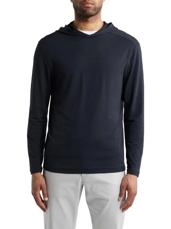Mizzen+main Knox Long Sleeve Hooded T-shirt - Black