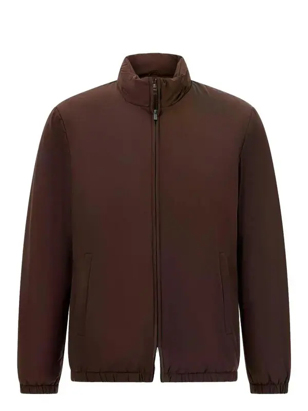 Boggi Milano Zipped Hooded Jacket - Brown
