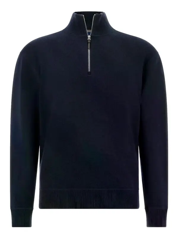 Boggi Milano Half-zip Sweater - Blue