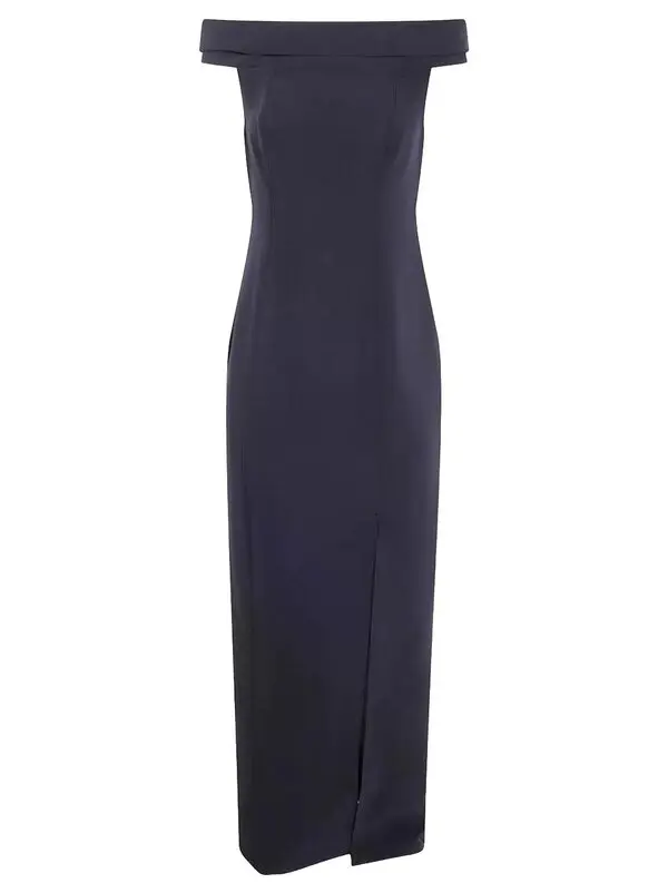 Ralph Lauren Off-shoulder Split Maxi Dress - Black