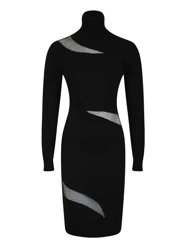 GENNY Crystal-embellished Midi Dress - Black