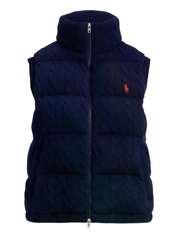 Polo Ralph Lauren Logo-embroidered Puffer Gilet - Blue