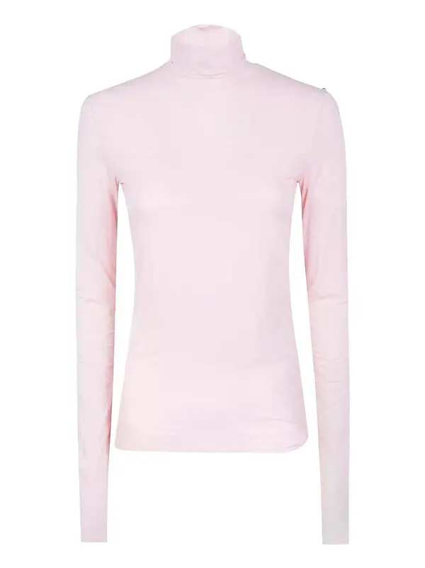 Sportmax Turtleneck Long-sleeve Top - Pink