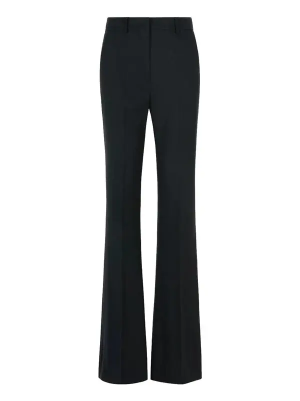 Sportmax Virgin Wool Flared Trousers - Black
