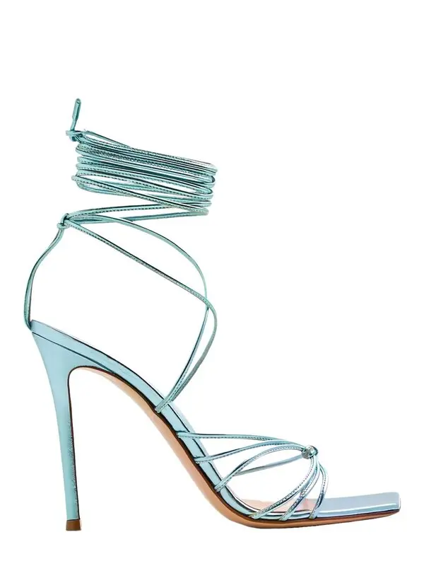 GIANVITO ROSSI 105mm Sylvie Leather Sandals - Blue