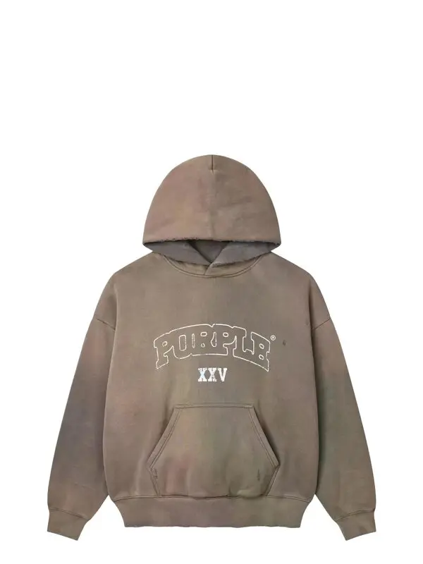 PURPLE BRAND Logo-print Hoodie - Neutrals