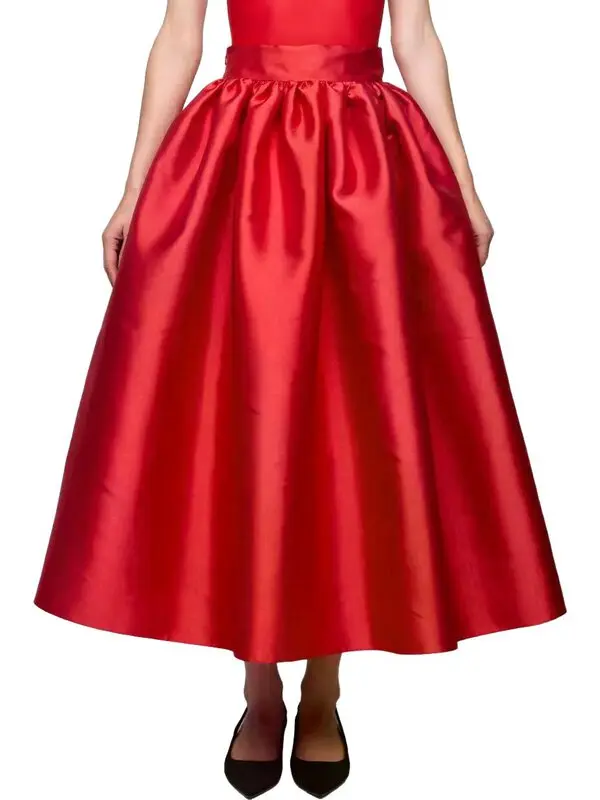 ATU BODY COUTURE Flared Satin Skirt - Red