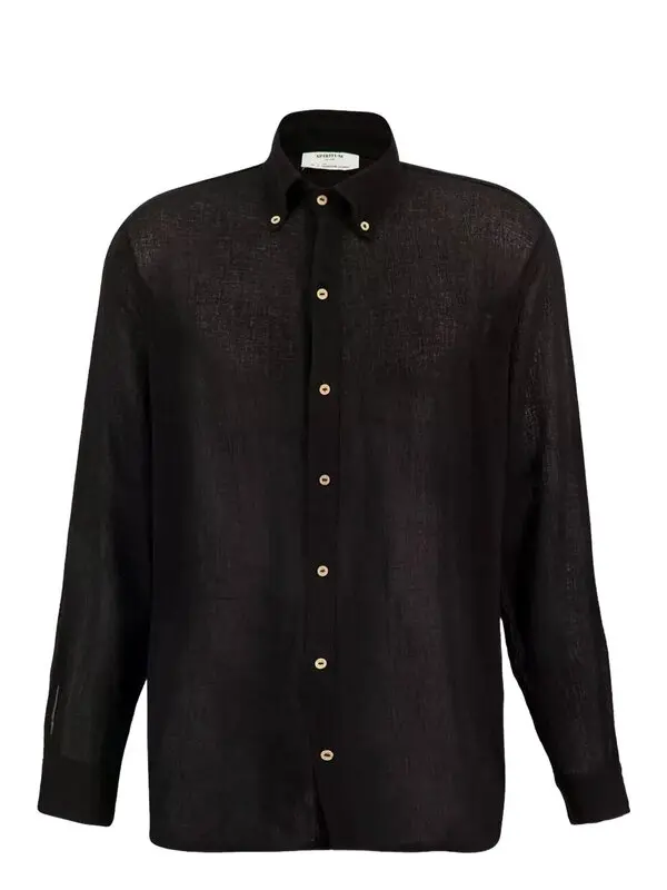 Spiritum Tulum Button-down Collar Long-sleeve Shirt - Black