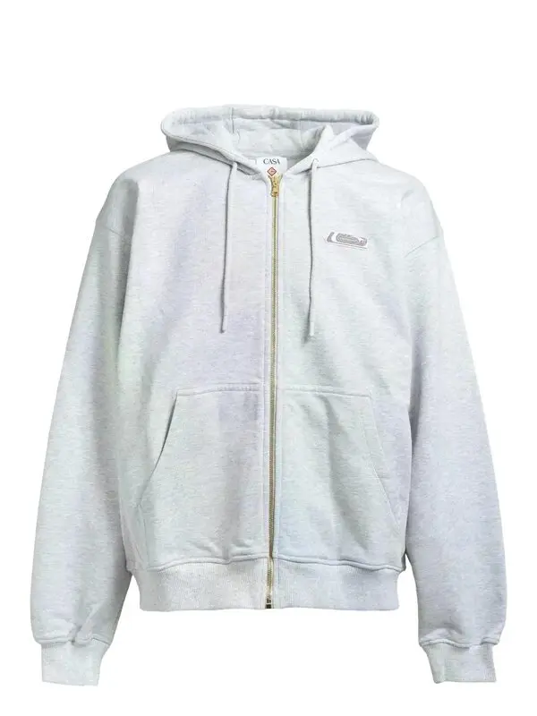 Casablanca Zip-up Hooded Jacket - White