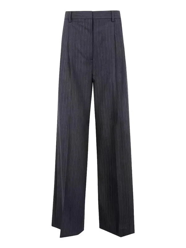 Filippa K Darcey Pinstripe Pleated Trousers - Grey