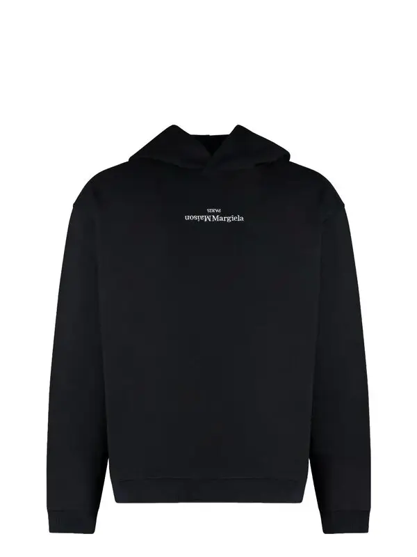 MAISON MARGIELA Logo-print Hoodie - Black
