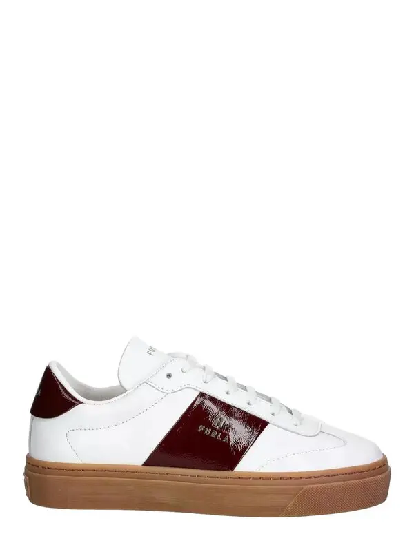 Furla Leather Panelled Sneakers - White