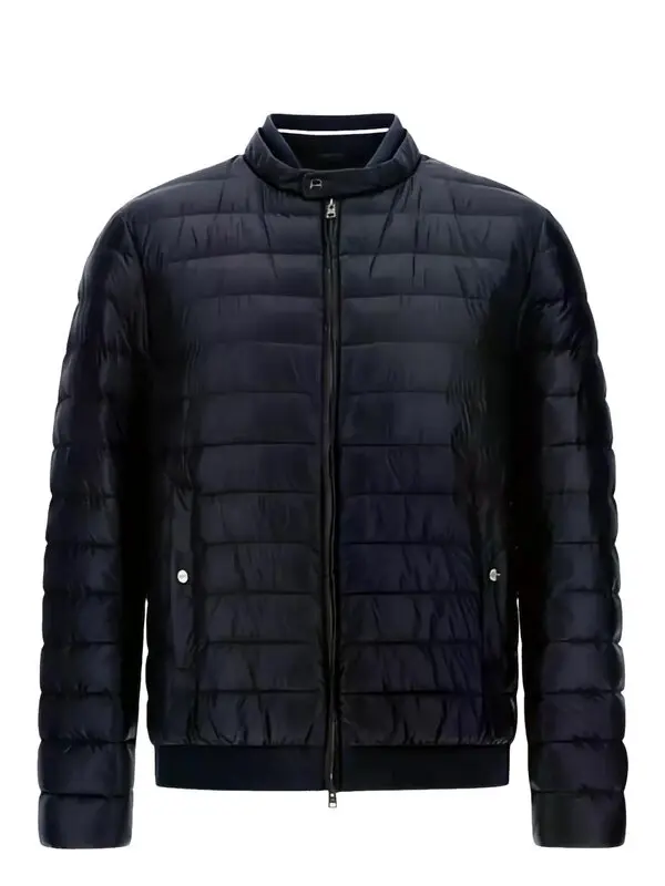 Herno Quilted Band-collar Bomber Jacket - Black