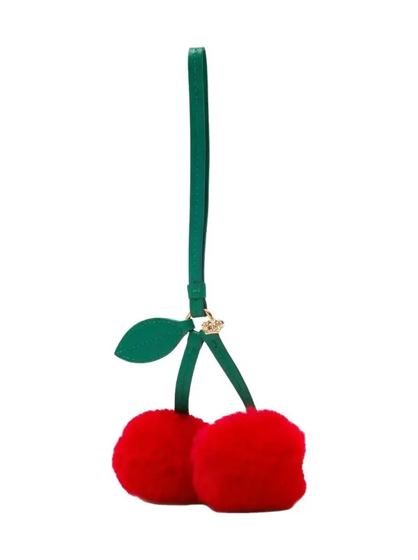 Versace Cherry-motif Bag Charm - Red