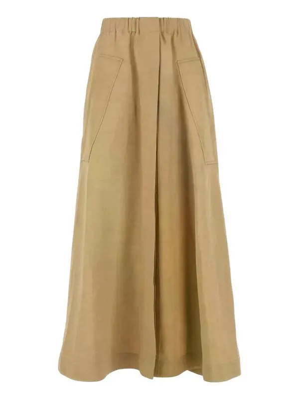Co Pleated A-line Skirt - Neutrals