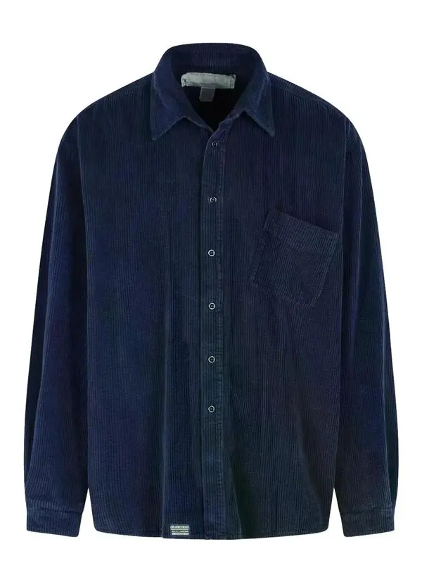 ERL Corduroy Patch-pocket Shirt - Blue