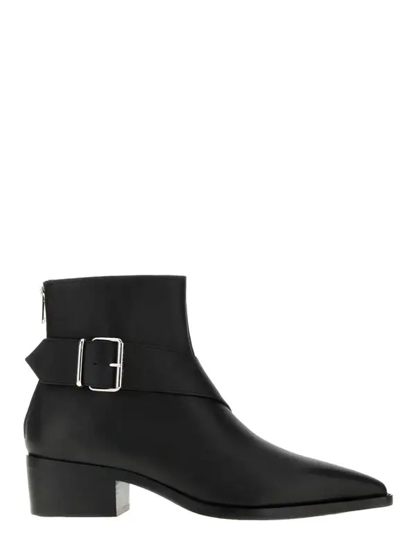 Alexander McQueen 45mm Heron Biker Boots - Black