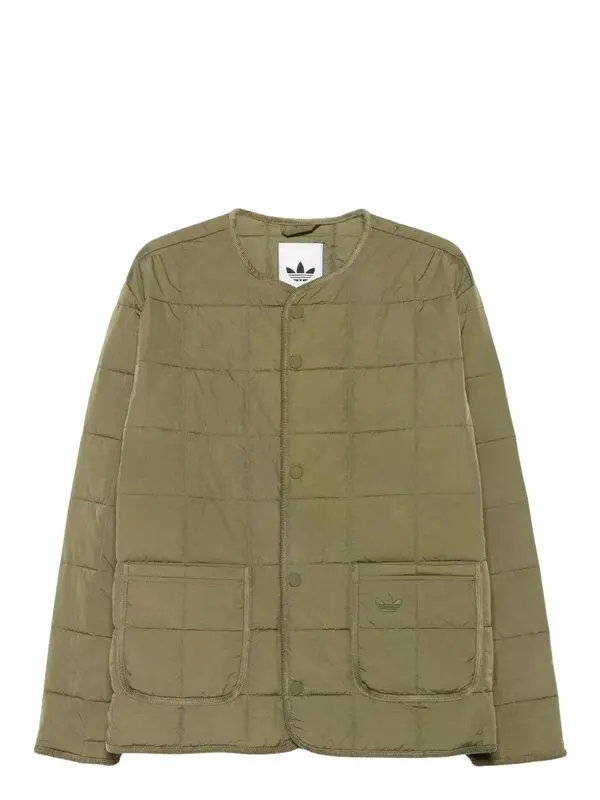 Adidas Quilted Buttoned Jacket - Green