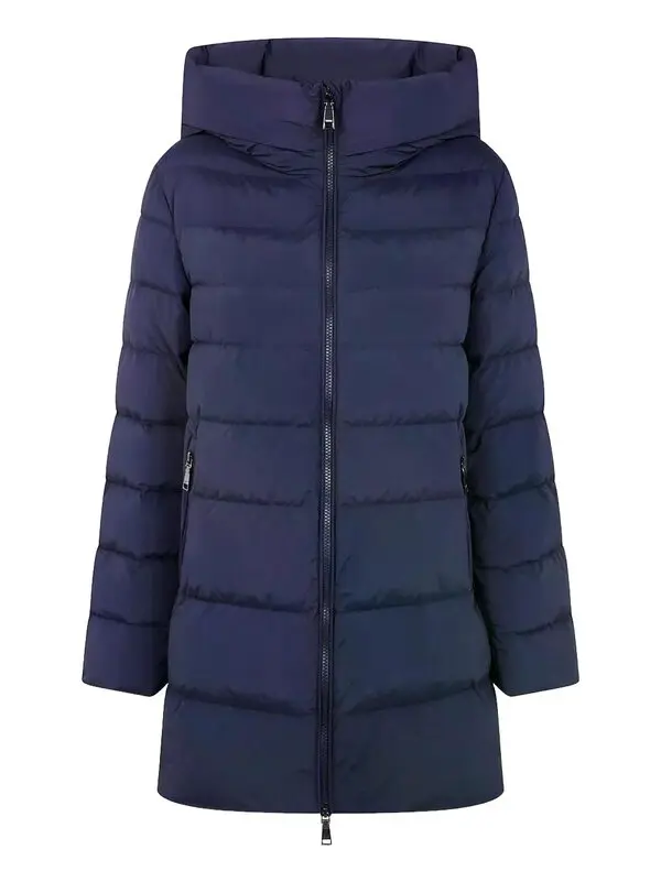 Seventy Hooded Quilted Coat - Blue